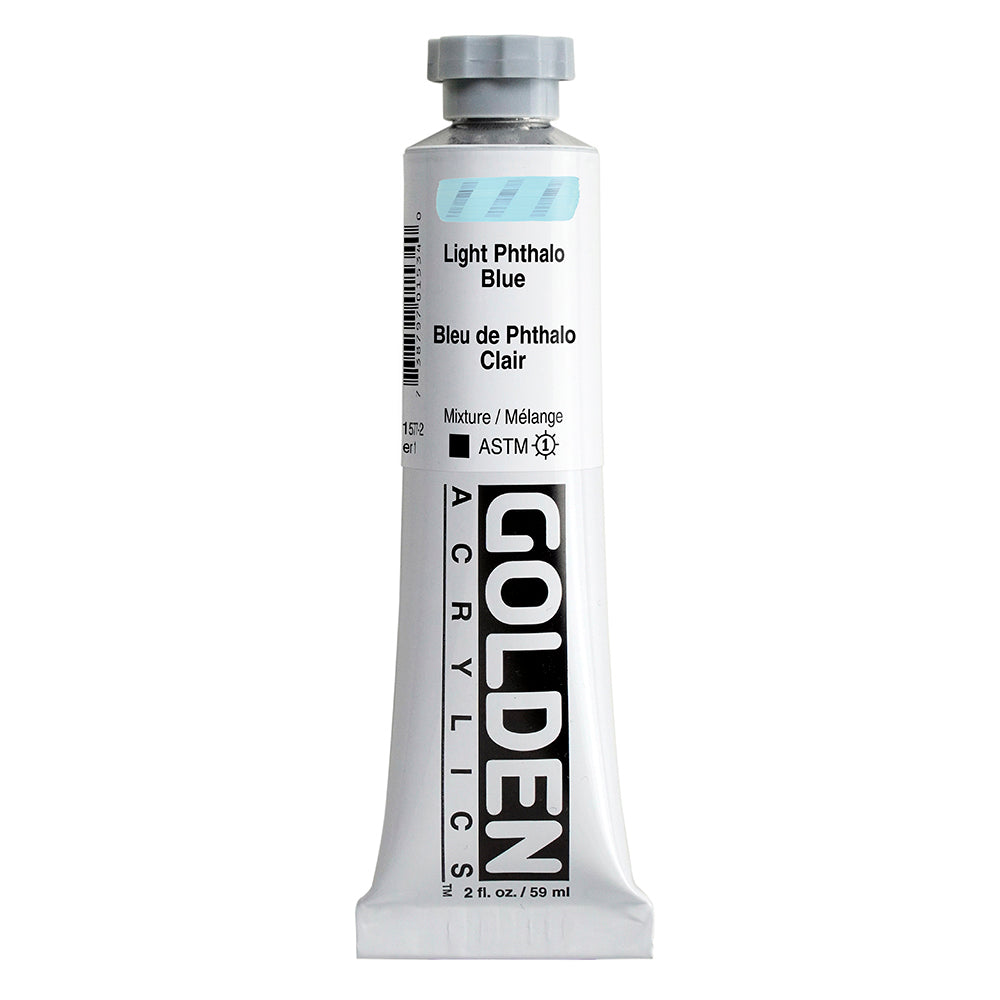 Light Phthalo Blue 2oz/ Heavy Body Acrylics / Golden Paints – Post Road ...