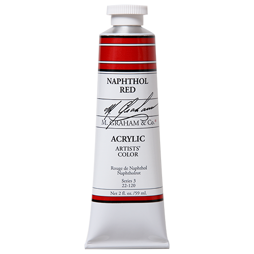 Naphthol Red / 2oz / Acrylics / M. Graham – Post Road Art Center