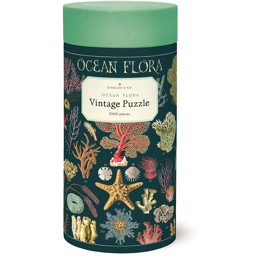 Ocean Flora / 1000pc Vintage Poster Puzzle / Cavallini – Post Road Art ...